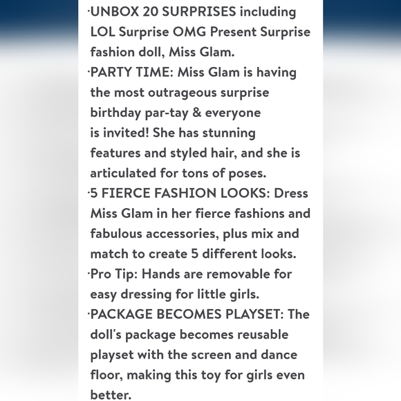 L.O.L. Surprise! | Toys | Lol Surprise Omg Present Surprise Fashion Doll Miss Glam With 2 ...